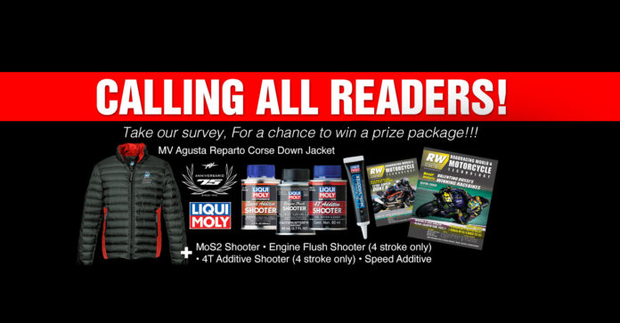 Jim Weatherhead Wins Prizes From Liqui Moly & MV Agusta In Survey, P10 ...