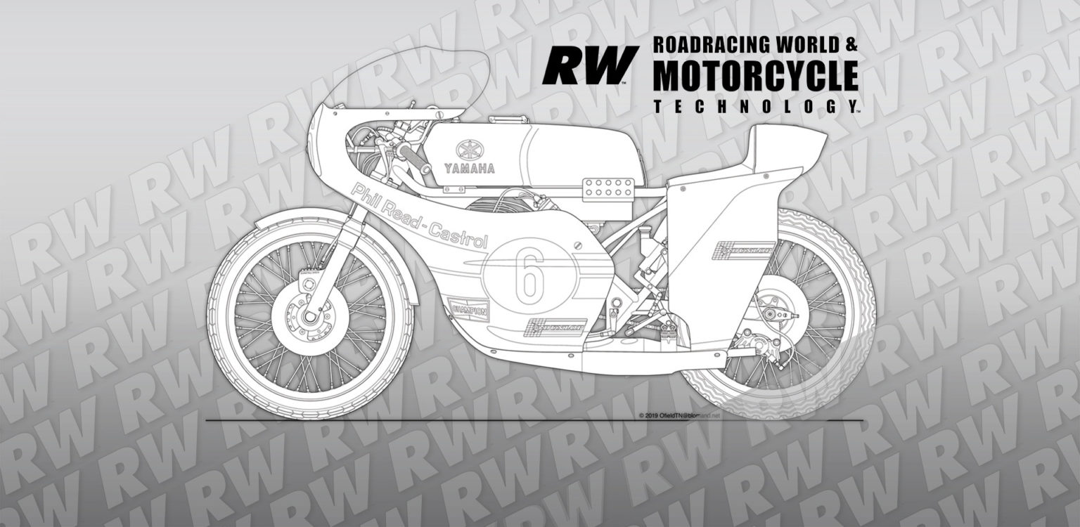Historic Racebike Illustrations: 1971 Cheney Yamaha TD2B - Roadracing ...