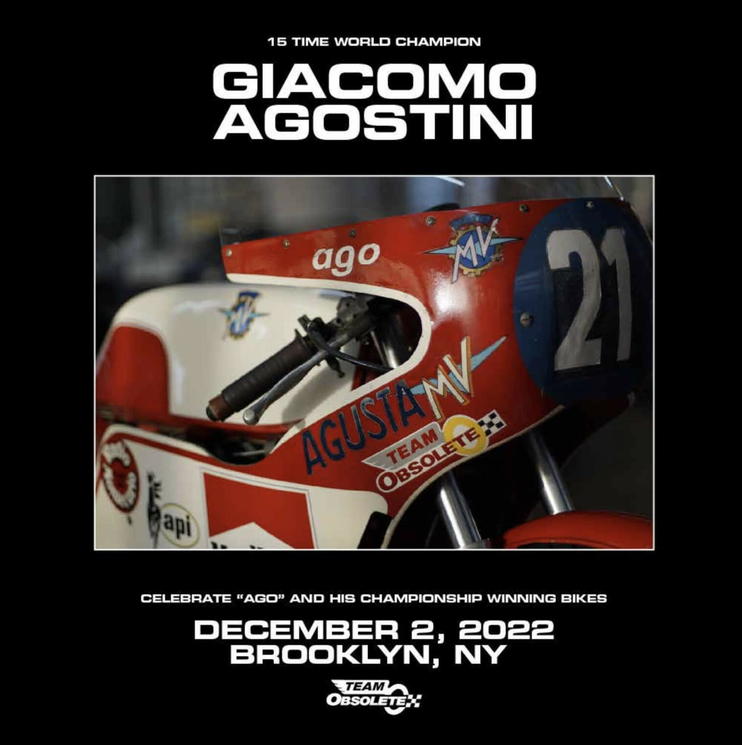 Team Obsolete Hosting Special Dinner With Agostini Dec. 2 In New York - Roadracing World ...
