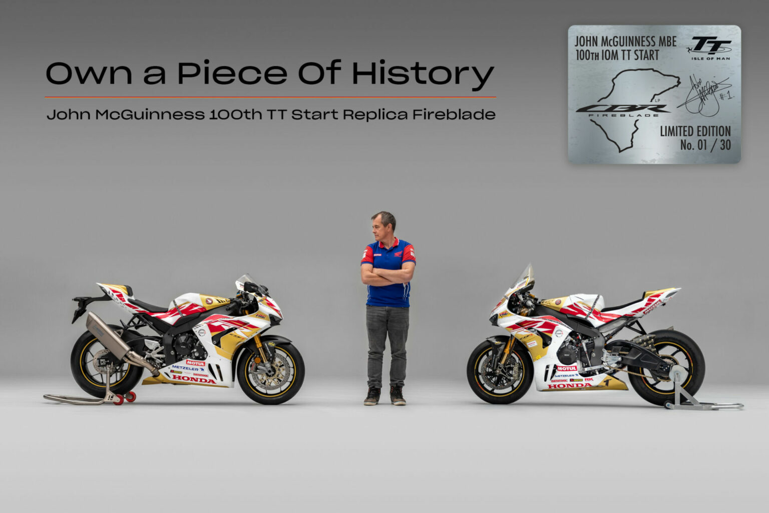 Honda UK Making John McGuinness 100th TT Start Replica CBR1000RR-R ...