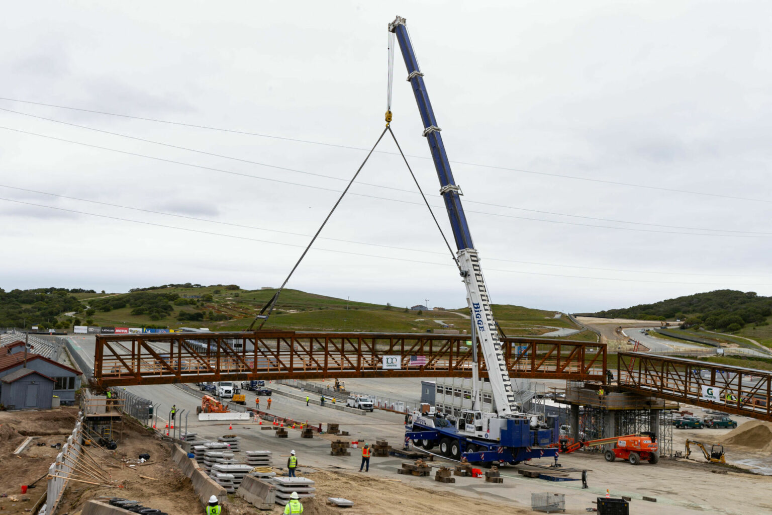 New Bridge Lifted Into Place At WeatherTech Raceway Laguna Seca ...