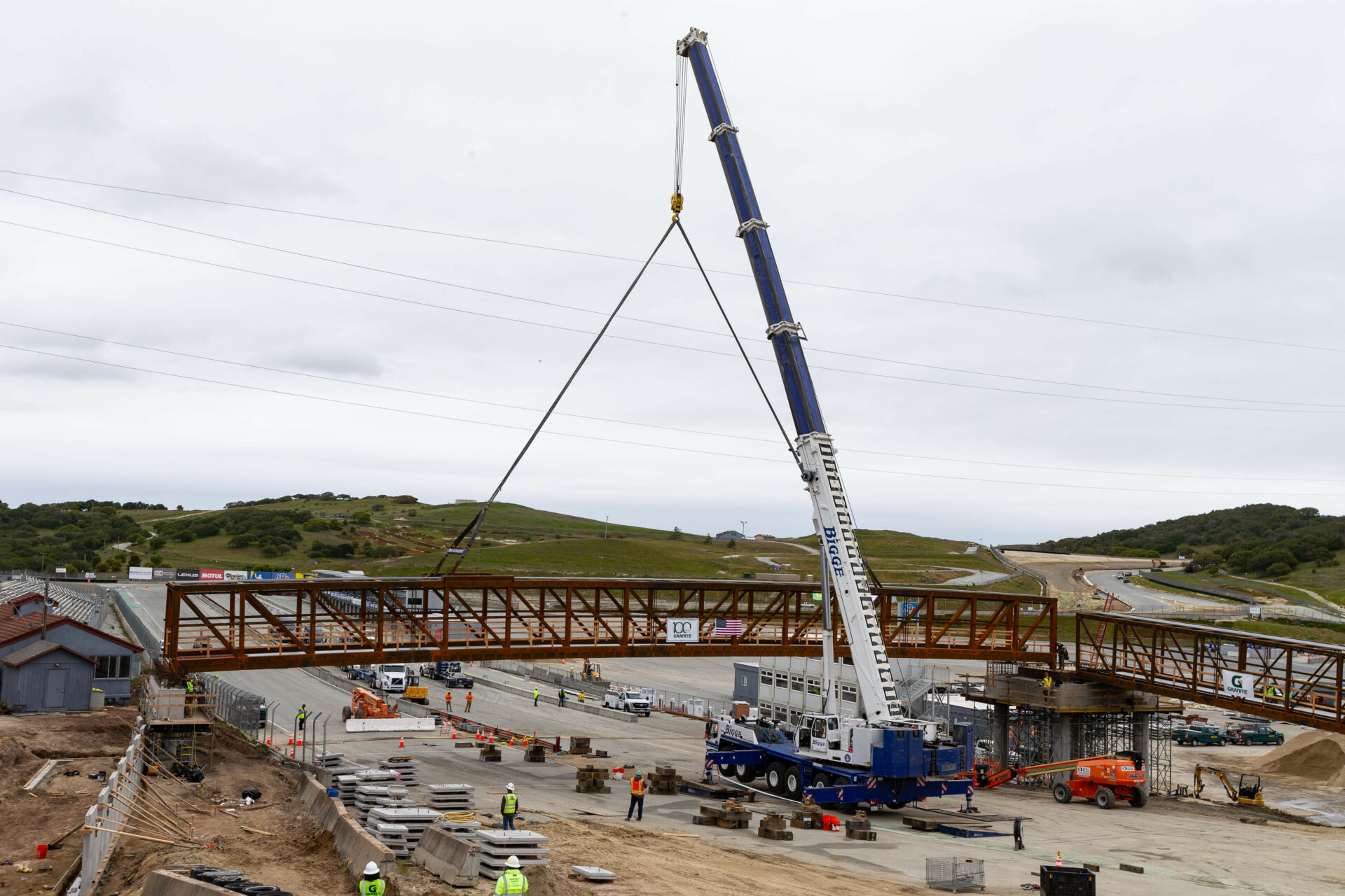 New Bridge Lifted Into Place At WeatherTech Raceway Laguna Seca ...