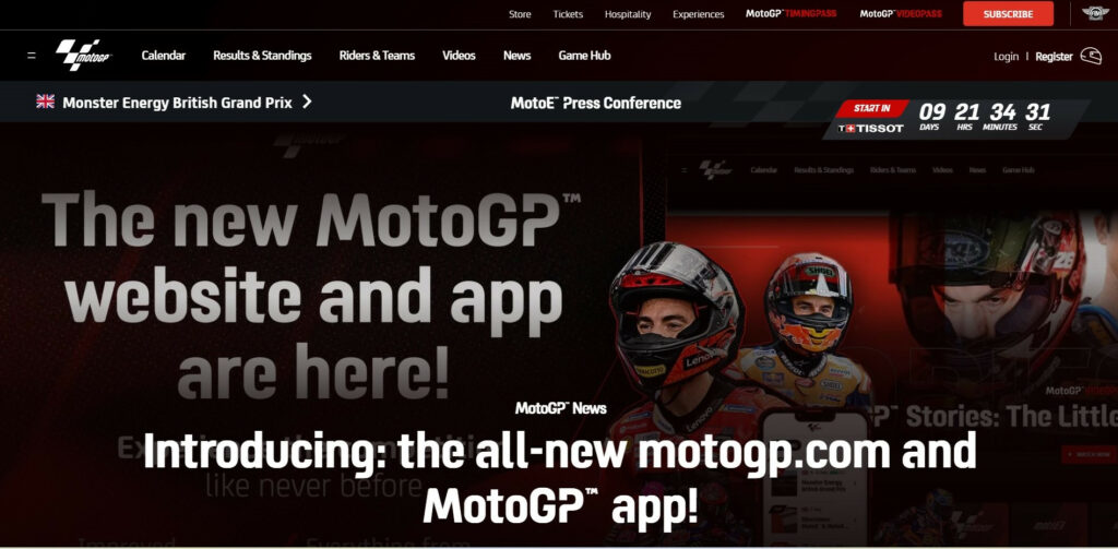 MotoGP Launches New Website And App - Roadracing World Magazine ...