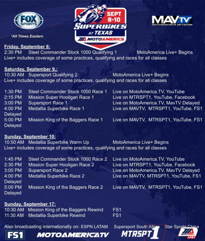 MotoAmerica: How To Watch All The Action From COTA On TV And Online ...