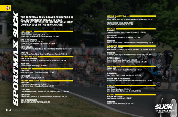 Dunlop’s All-New Sportmax Slick Demolishes Lap Records - Roadracing ...