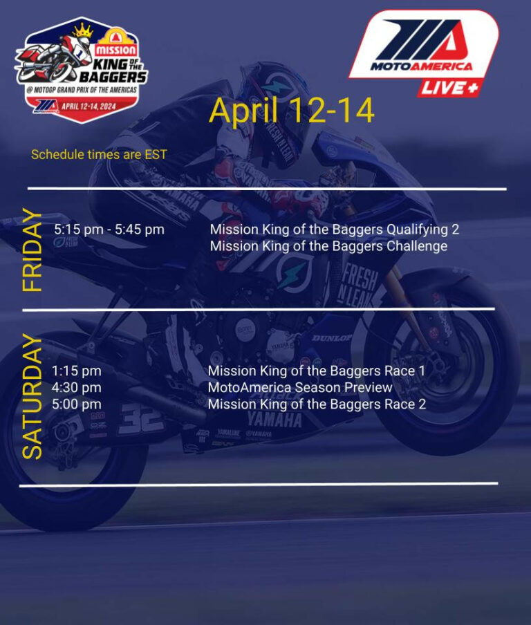 MotoAmerica: How To Watch King Of The Baggers Action From COTA ...