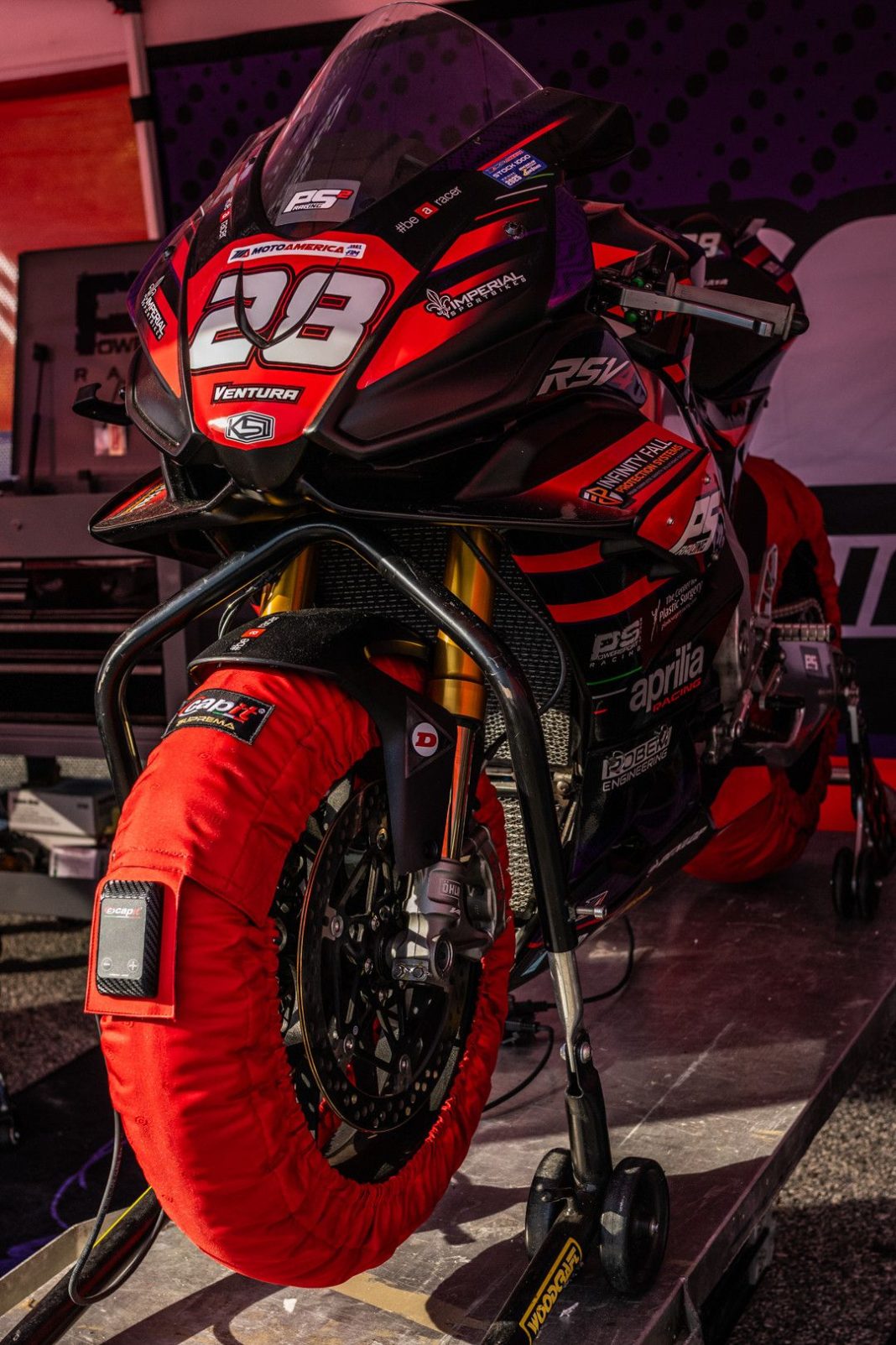 MotoAmerica: De Keyrel Riding PS Squared Aprilia RSV4 AT COTA ...